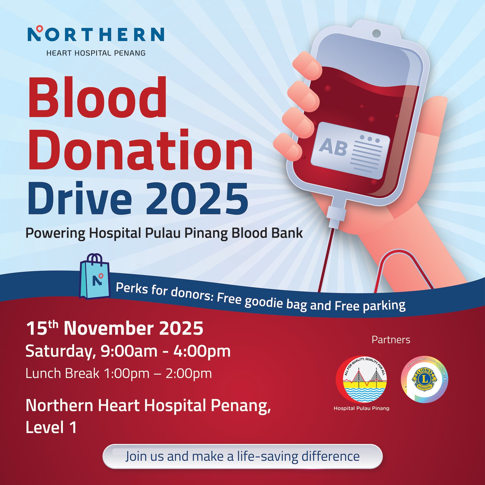 Blood Donation Drive November 2025 | Northern Heart Hospital Penang